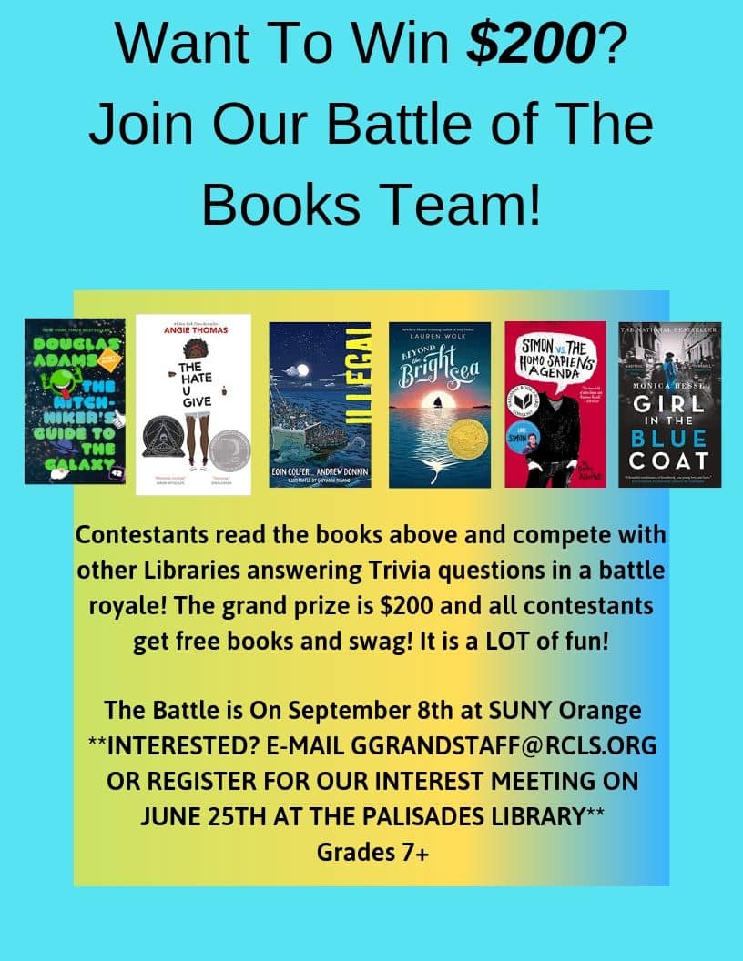 Battle of the Books Grades 6+ | Palisades Free Library